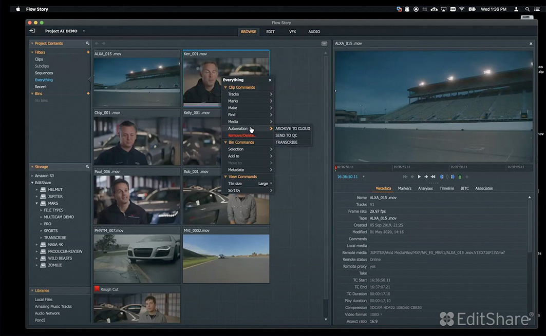 Mediakwest - Les stockages partagés et le MAM d’EditShare passent au cloud